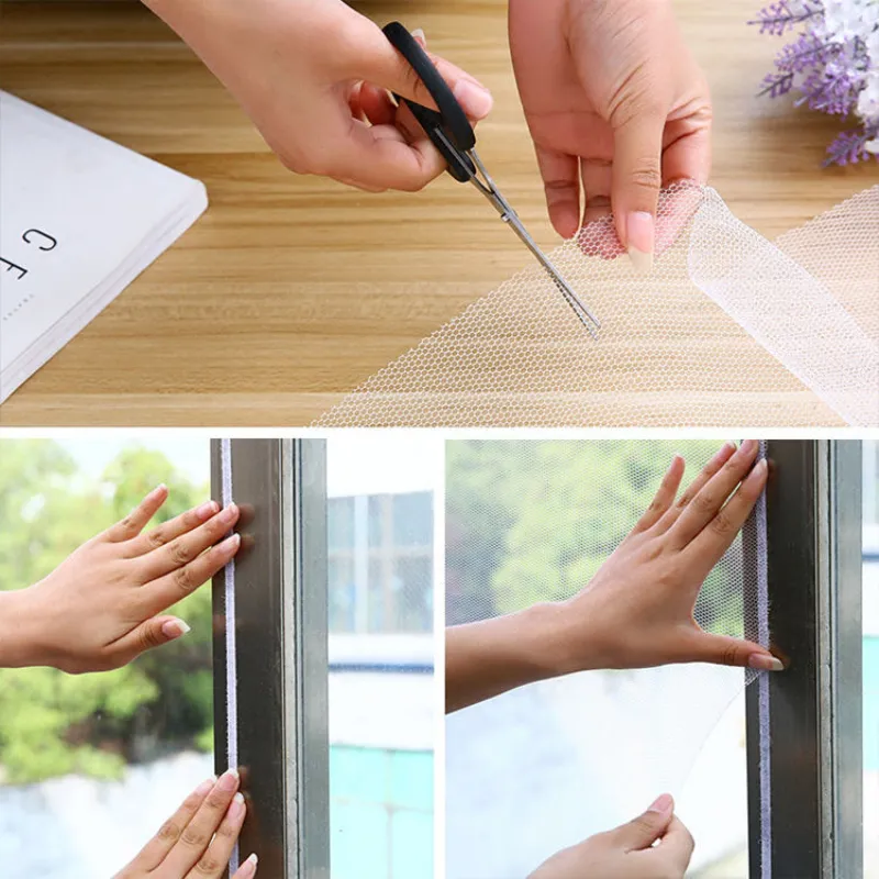 DIY Window Screen Kit - Self-Adhesive Mesh, Cuttable Insect Screen, Bug ...