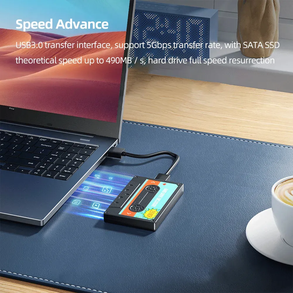 USB3.0/Type C 2.5'' Hard Drive Enclosure Mobile HDD Box USB3.1 SATA 1/2 ...