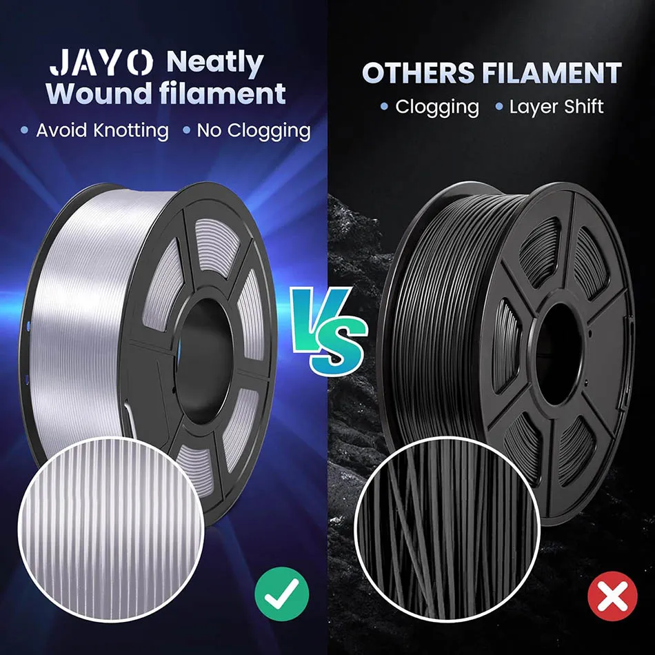 DHgate.com:[PLA 3D Printer Filament 1.75MM] JAYO SILK PLA+ Shiny 3D ...