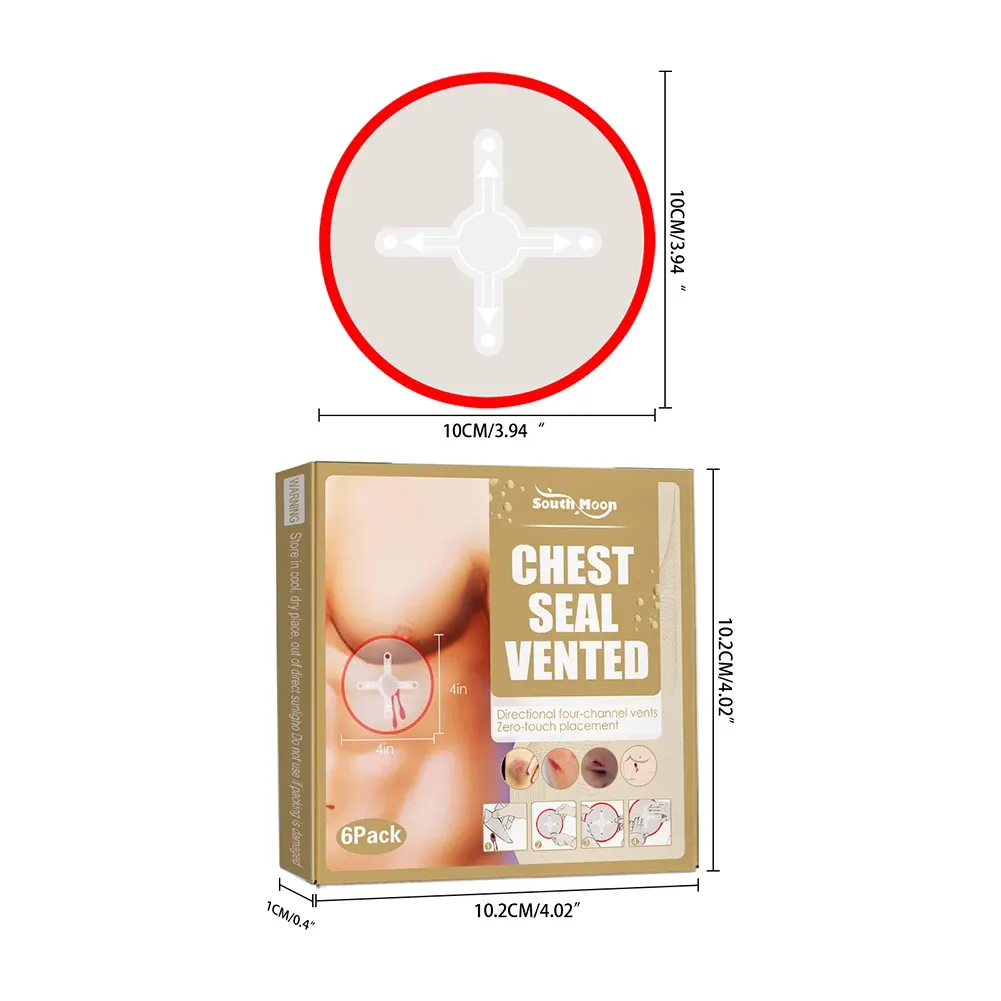 DHgate.com:6-Pack Emergency Trauma Chest Seals: Vented First Aid Patches for Outdoor Safety ...