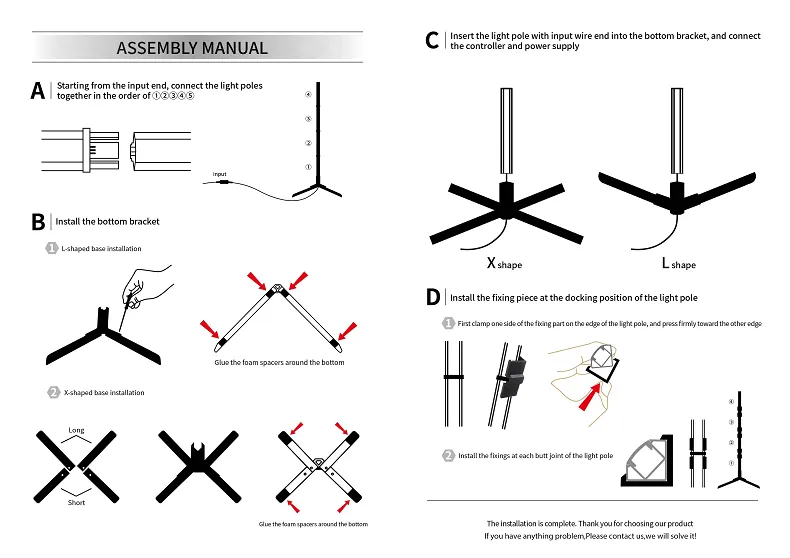 Tuya RGBIC LED Floor Lamp 180 cm Smart App Remote Control Modern Corner ...