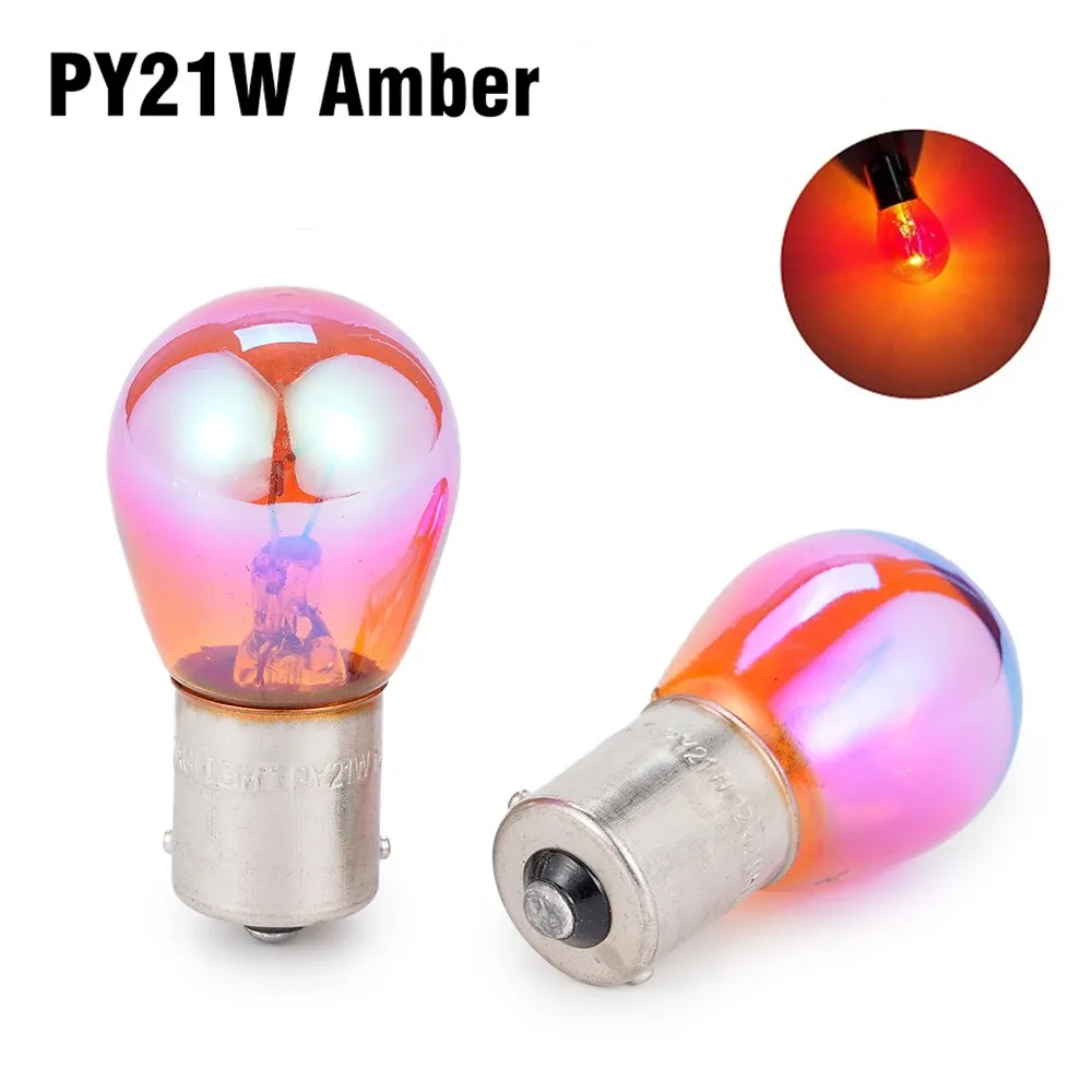 DHgate.com:S25 PY21W 50DCA BAU15S Chrome Amber Red Glass Car Tail Lamp Stop Light Bulbs 2-Pack ...