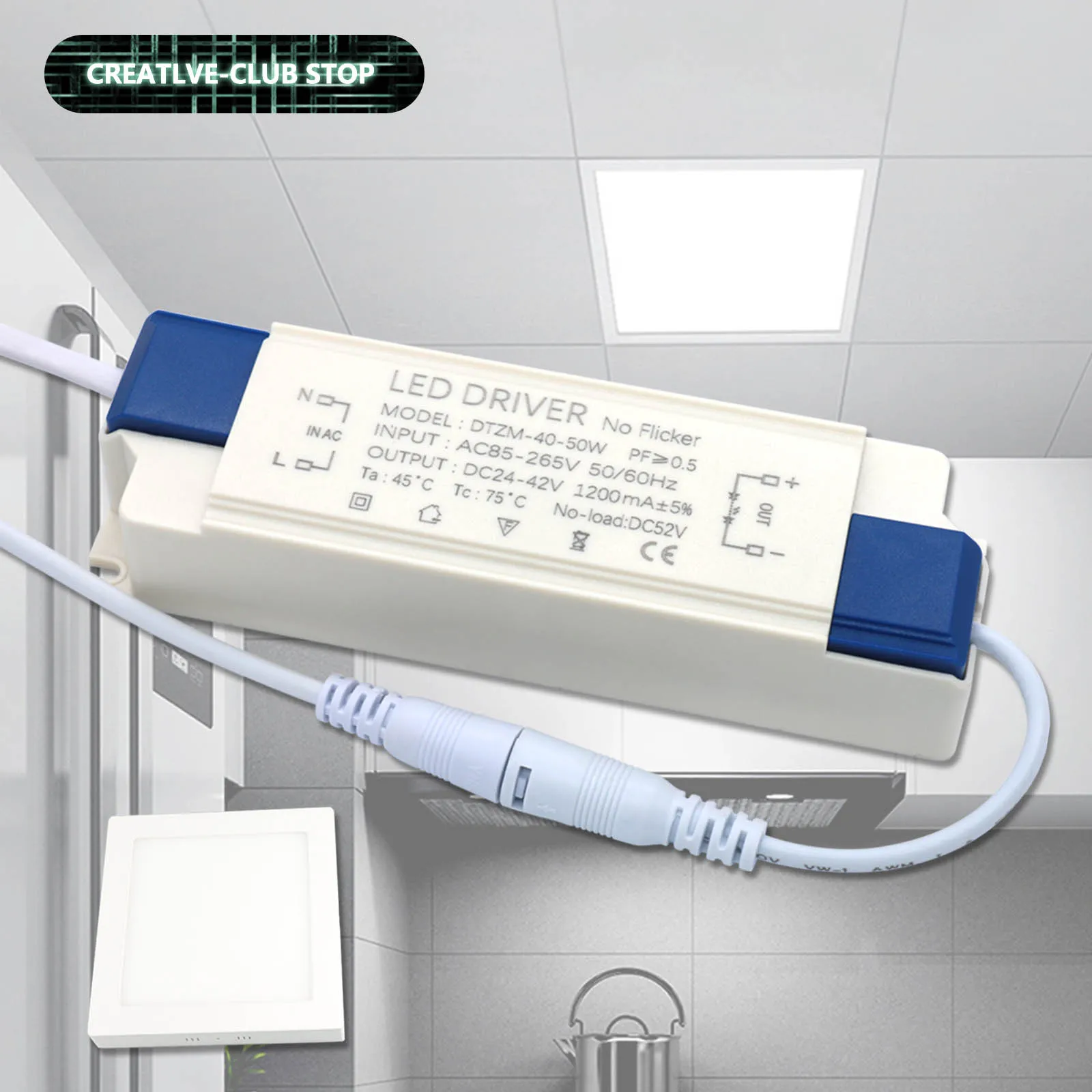 LED Driver 40-50W 1200mA AC 110V 220V to DC 24V 36V 42V Power Supply ...