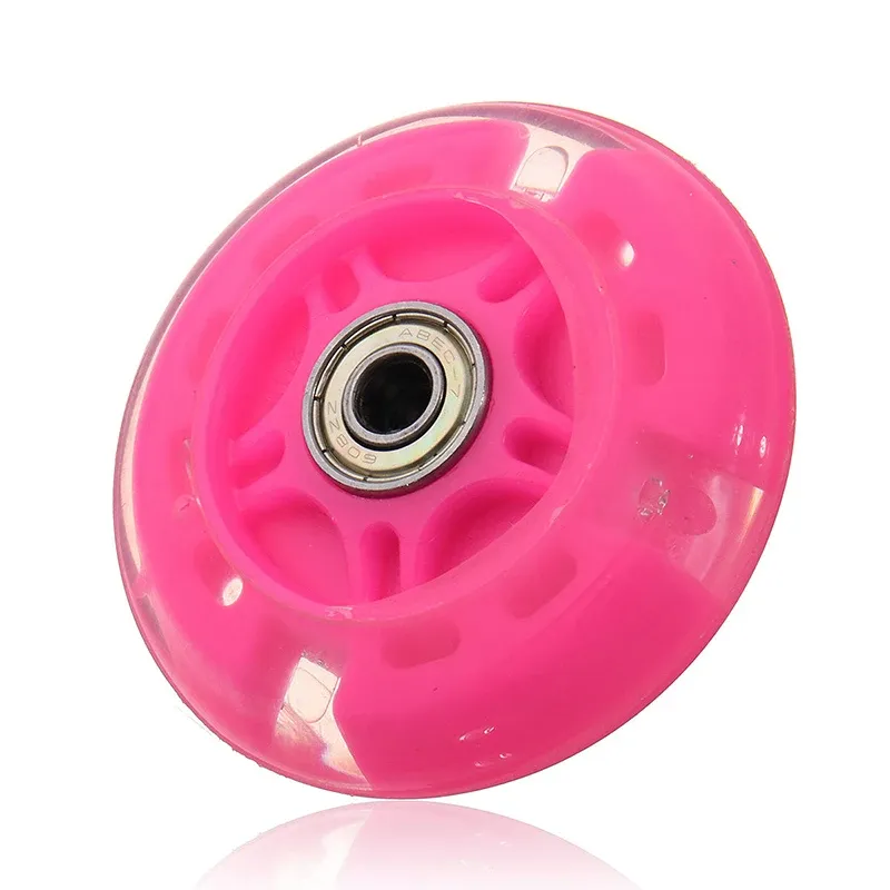 Micro Scooter Wheels, 2-Pack Colorful Flashing LED Light-Up Replacement ...