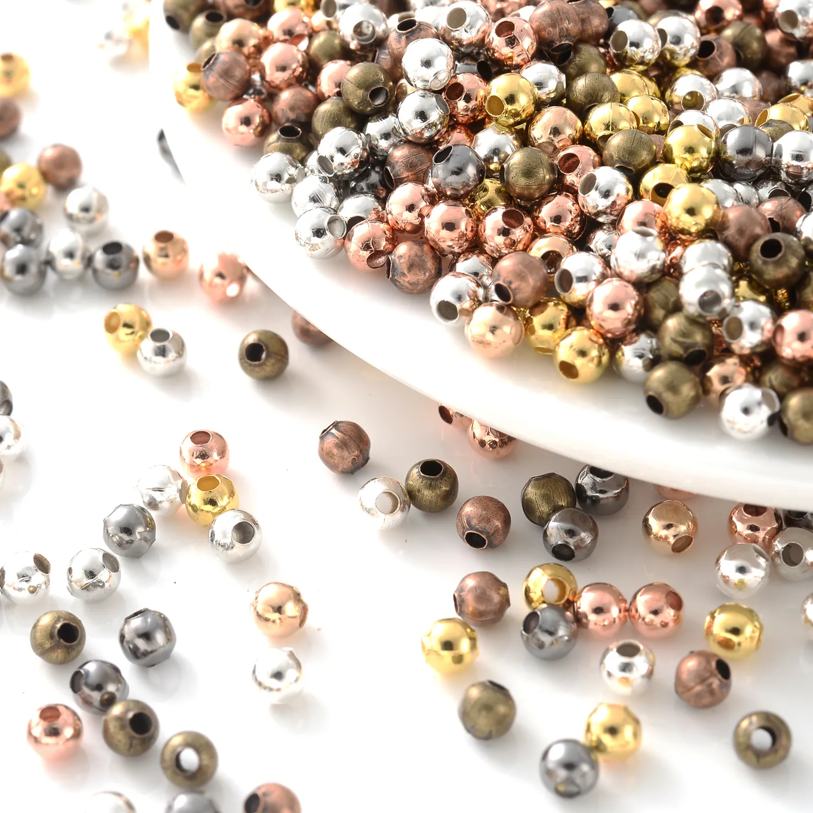 DHgate.com:Gold-Plated Metal Ball Beads for DIY Jewelry Making (2-10mm, 20-1000Pcs):Jewelry