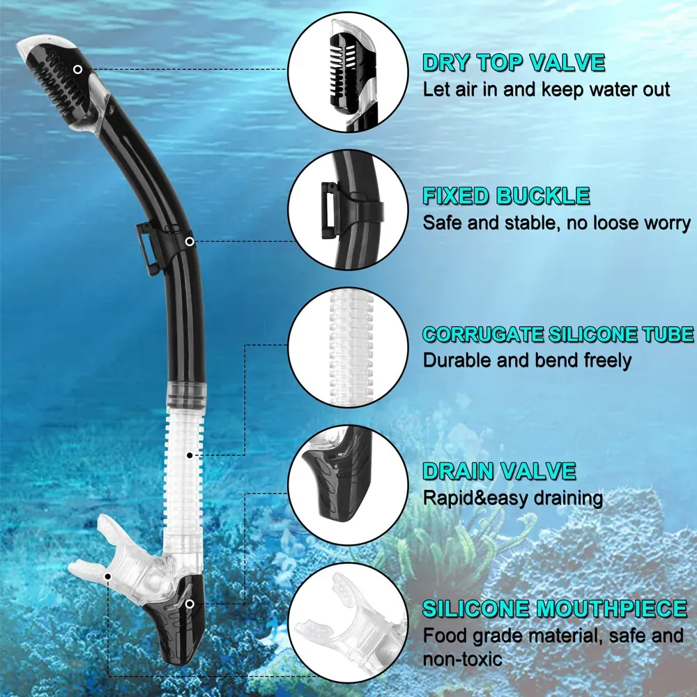 DHgate.com:Panoramic View Dry Snorkel Set with Tempered Glass for ...