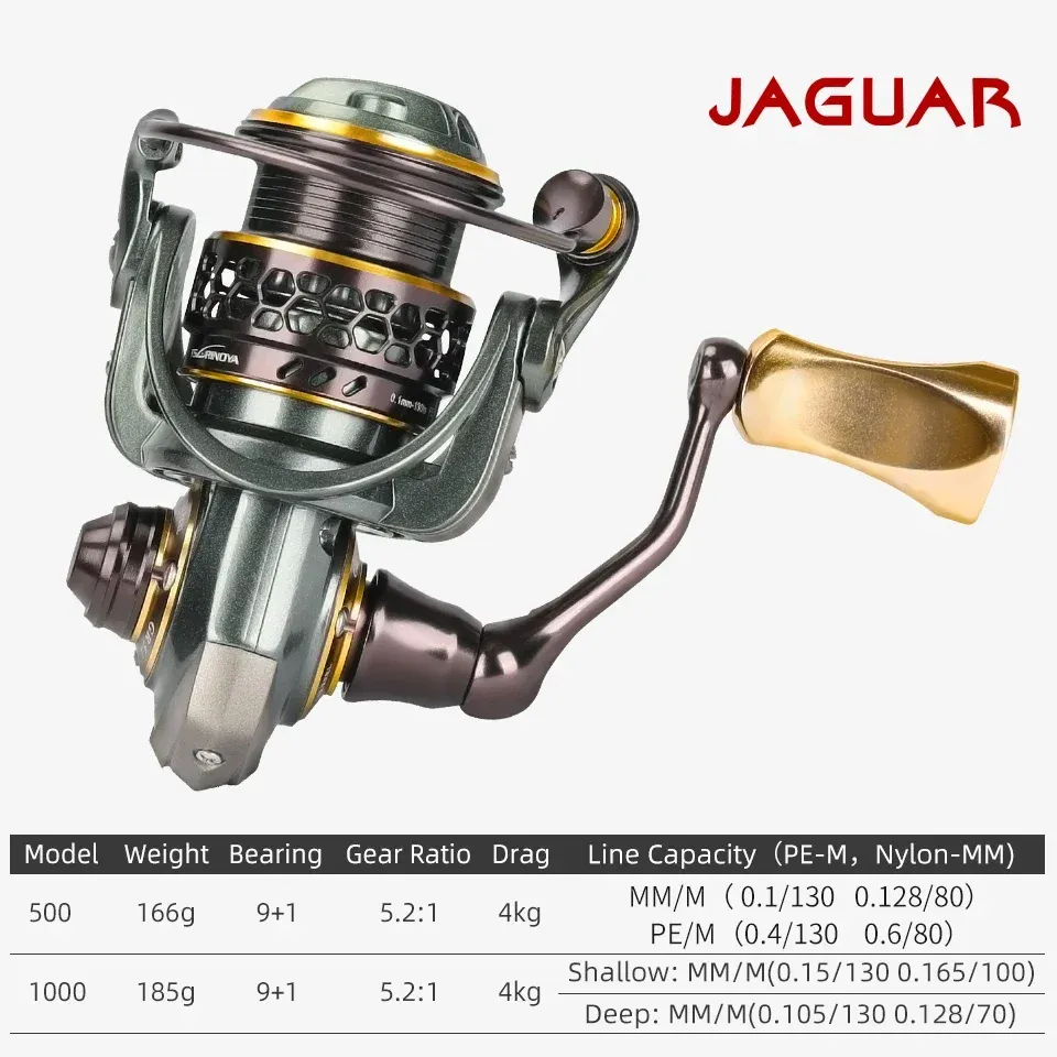 DHgate.com:TSURINOYA Jaguar 500 2 Spool Trout Spinning Reel - 1000 ...