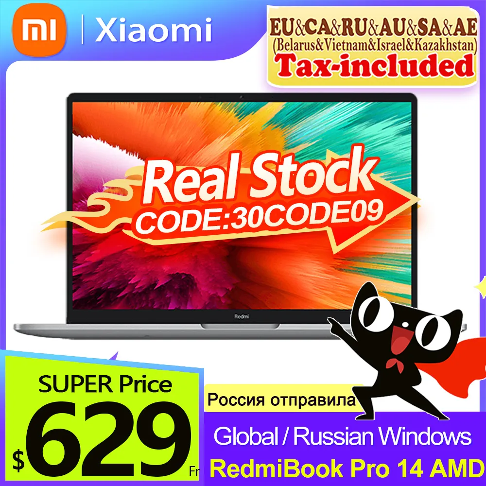 Xiaomi RedmiBook Pro 14 14 Redmi Laptop PC With AMD Ryzen R7 6800H/R5 ...