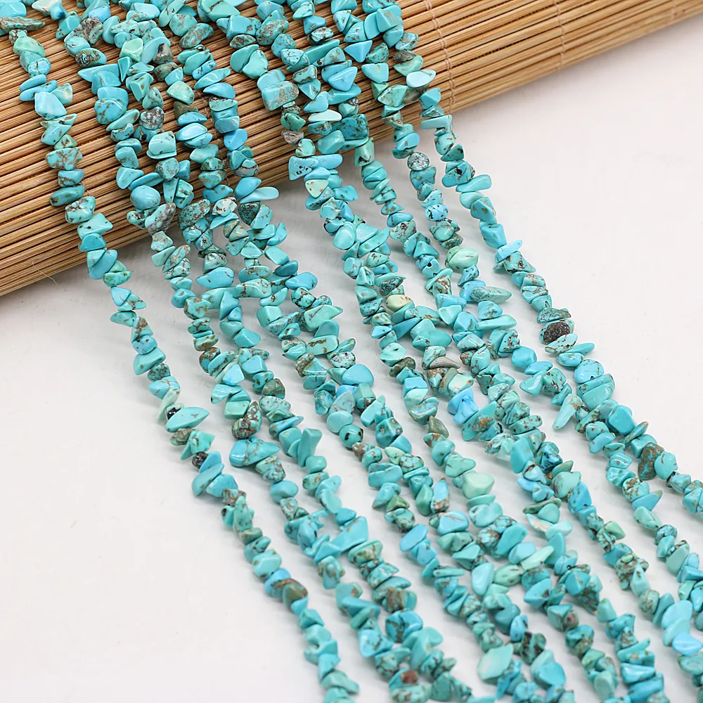 40cm Natural Blue Turquoise Stone Irregular Chip Beads 3x5-4x6mm for ...