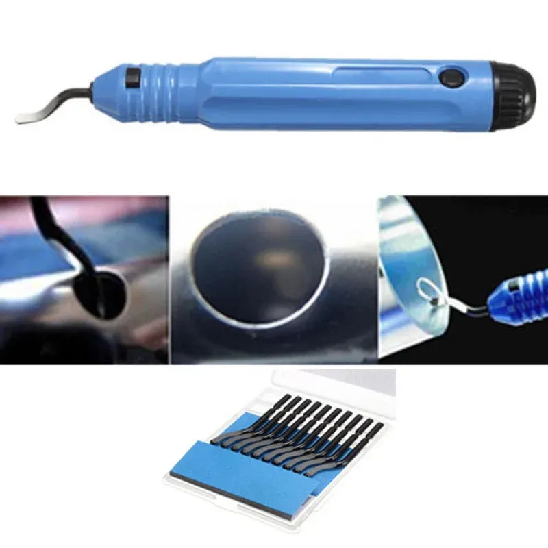 Premium Deburring Tool Set - Rotary Burr Handle with Blades for Metal ...