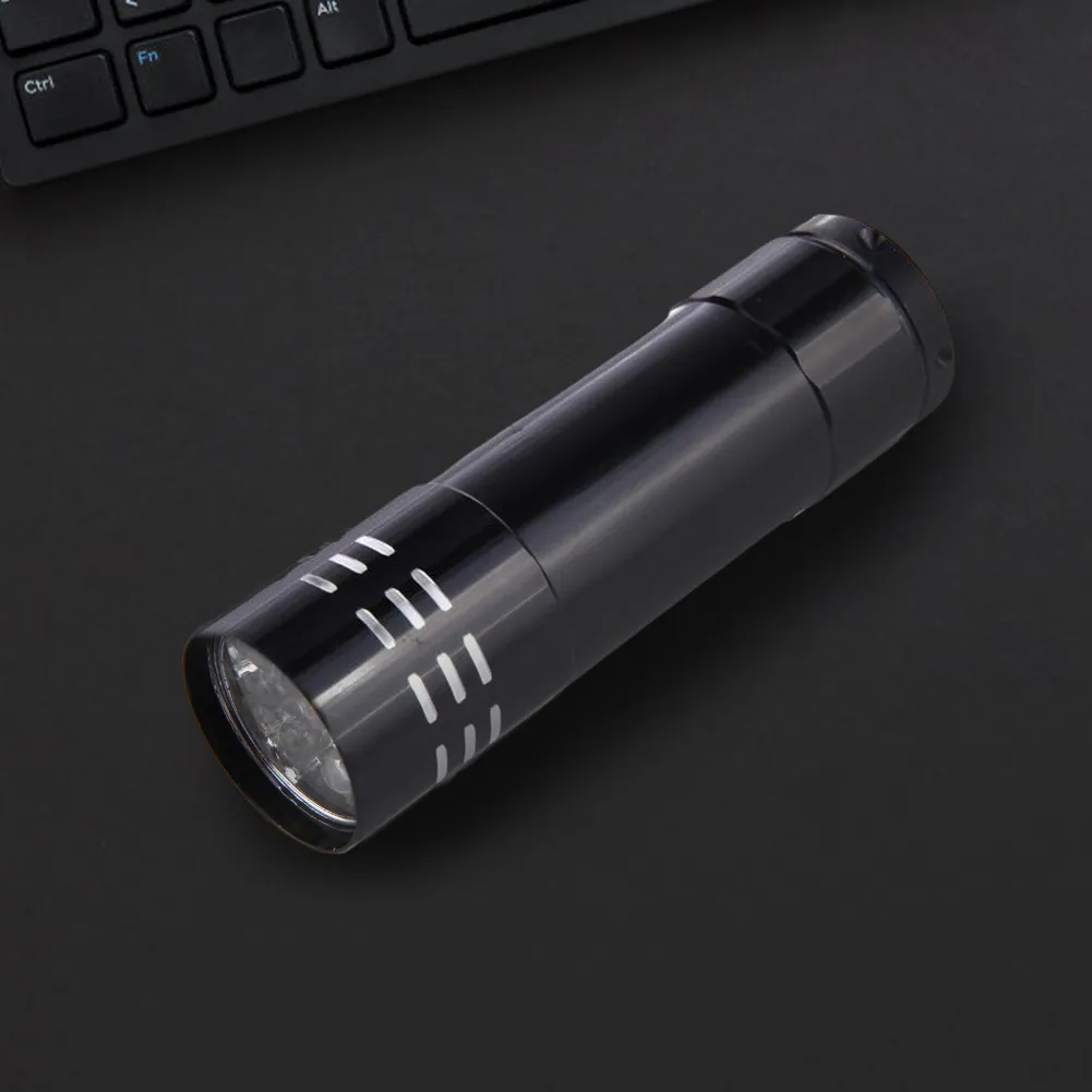9 LED Mini Ultraviolet Flashlight 395nm Waterproof Portable for ...