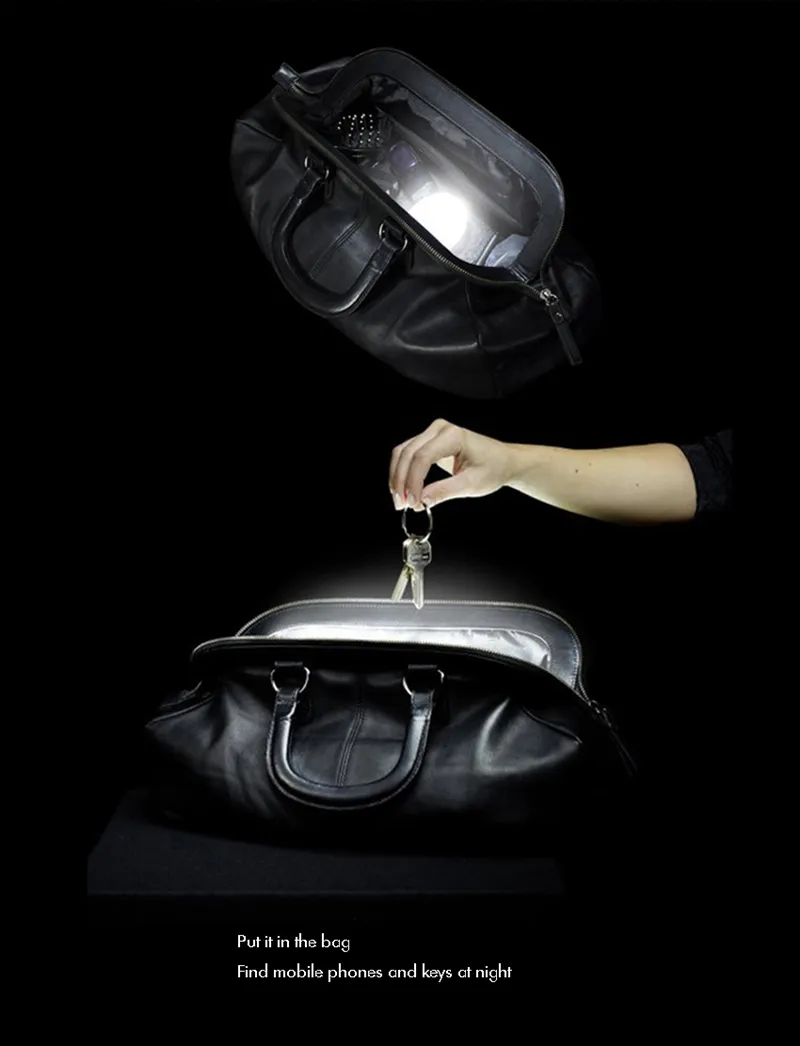 Led Handbag Light, Heart Round Shaped Purse Light with Touch Sensor and ...