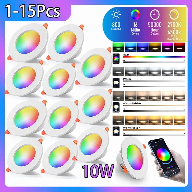 Smart Home LED flickering led downlight with APP Control, Dimmable ...