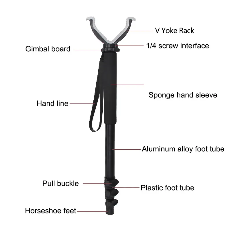 Aluminum Telescopic Monopod with Rotating V Yoke Mount Adapter and ...