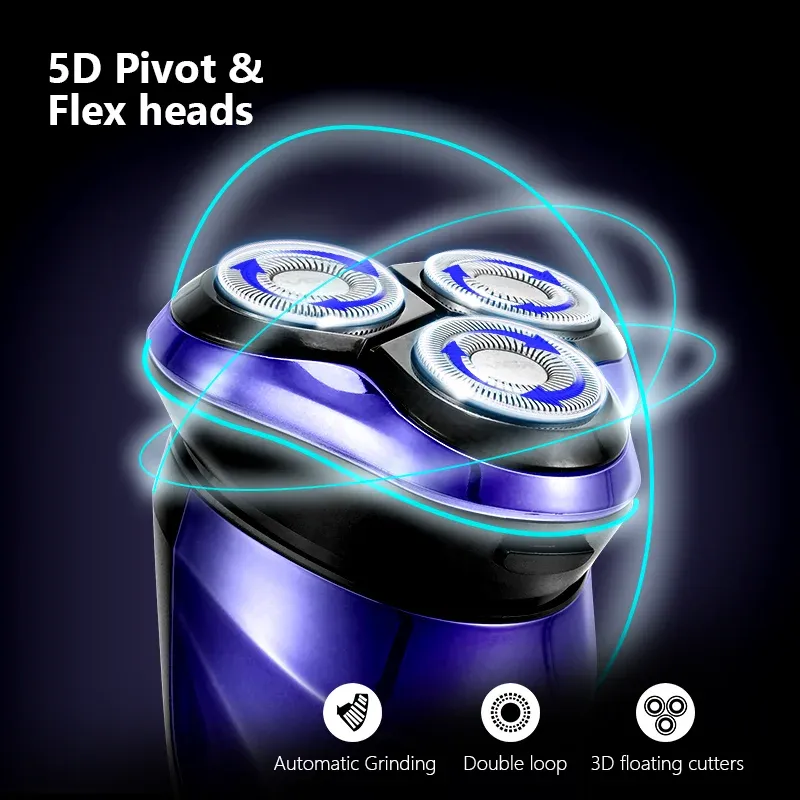 Electric Shaver Beard Trimmer for Men - Waterproof Rotary Shaving ...