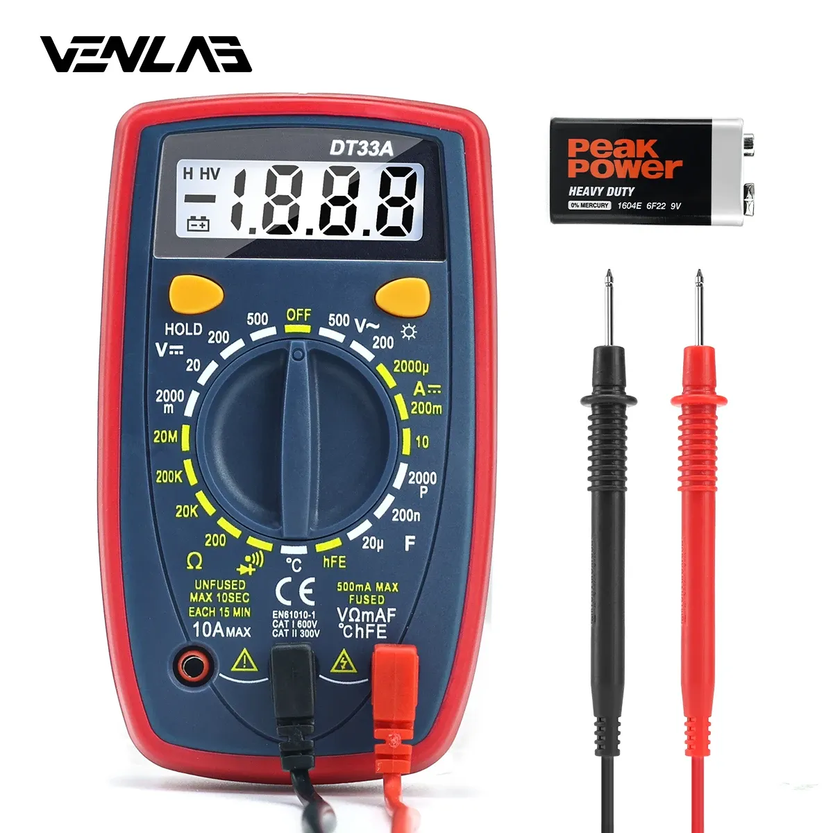 Voltage Meter Digital Multimeter – AC/DC Voltage, Current, Resistance ...