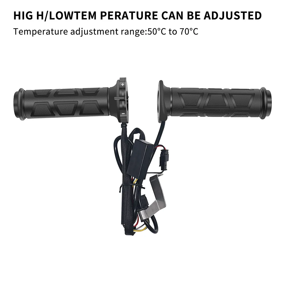 Universal Motorcycle 22mm Heated Hand Grips Molded ATV Handlebar ...