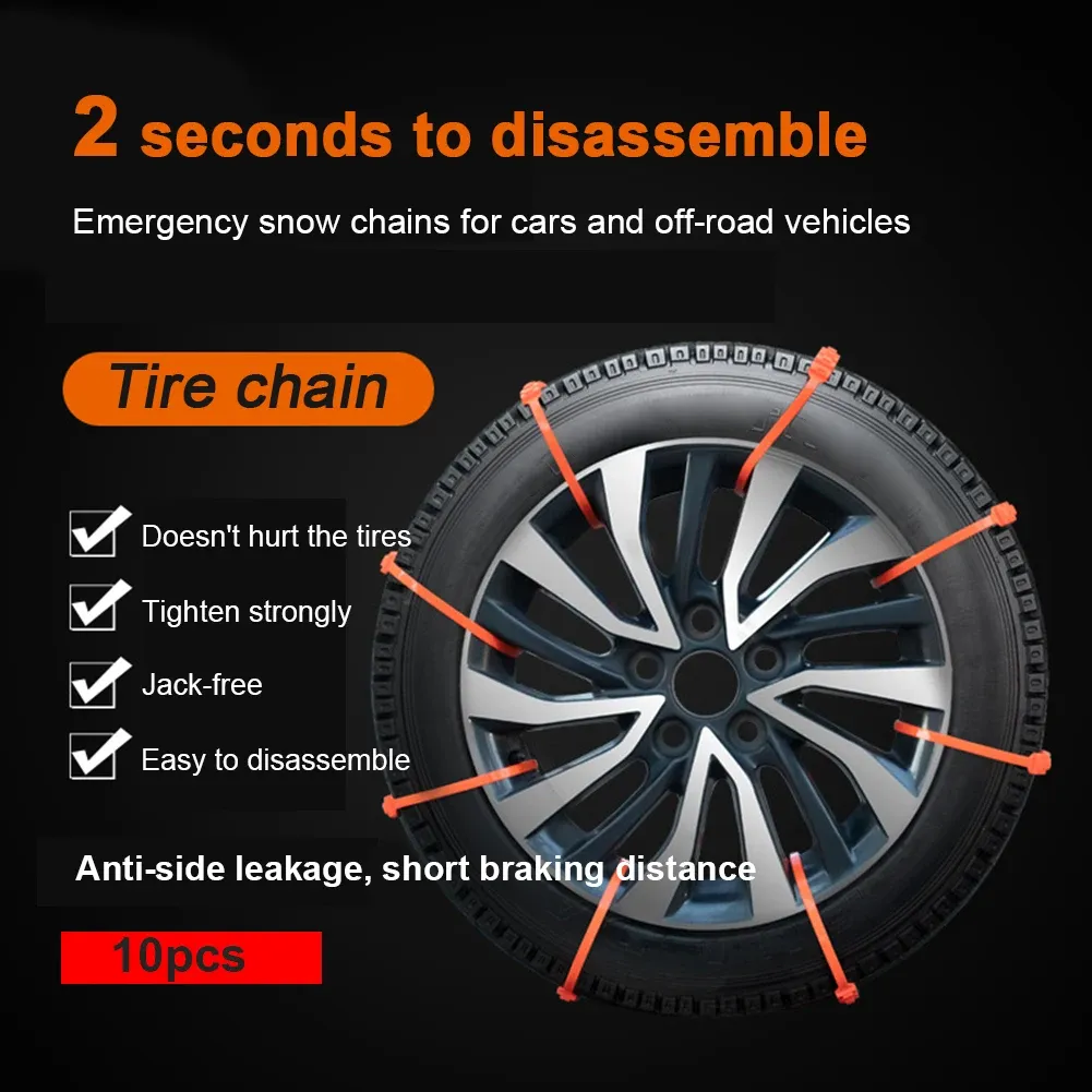 2024Upgraded Snow Chains for Car, 20/Tire Chains for Ice and Snow ...