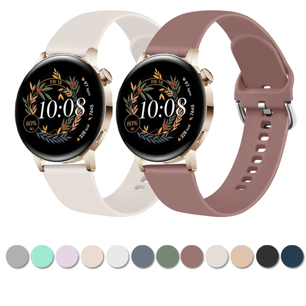 DHgate.com:20mm Silicone Strap For Huawei Watch GT3 GT2 42mm/Watch 2 ...