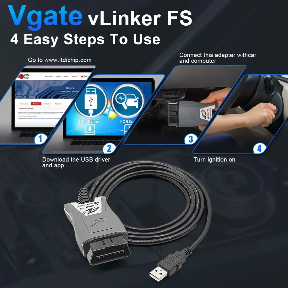 Vgate ELM327 VLinker FS USB OBD2 Car Diagnostic... From Ddmymaster, $88 ...