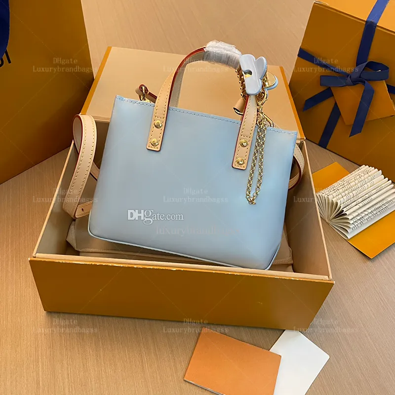 Mirror Designer Bags: Patent Leather Crossbody Tote, Candy Color ...