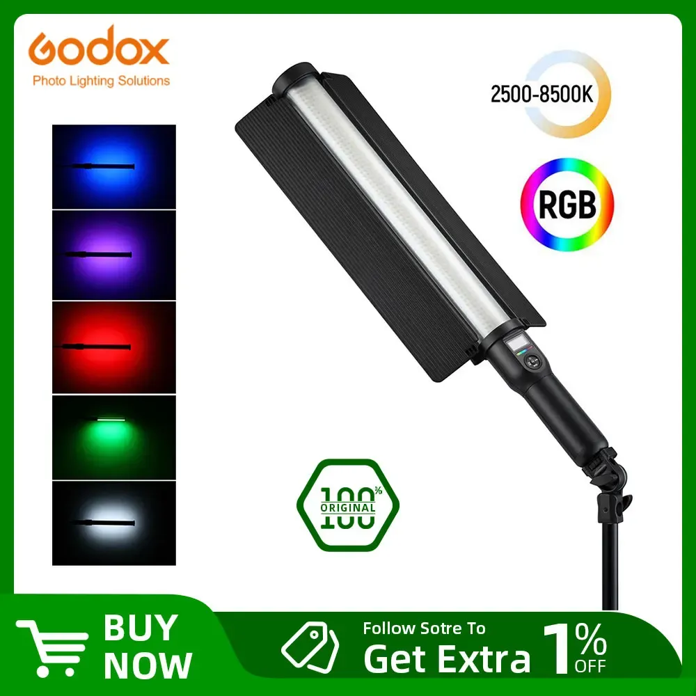 DHgate.com:Godox LC500R RGB LED Video Light Stick, Bi-Color 2500K-8500K Full Color, CRI/TLCI 96/ ...