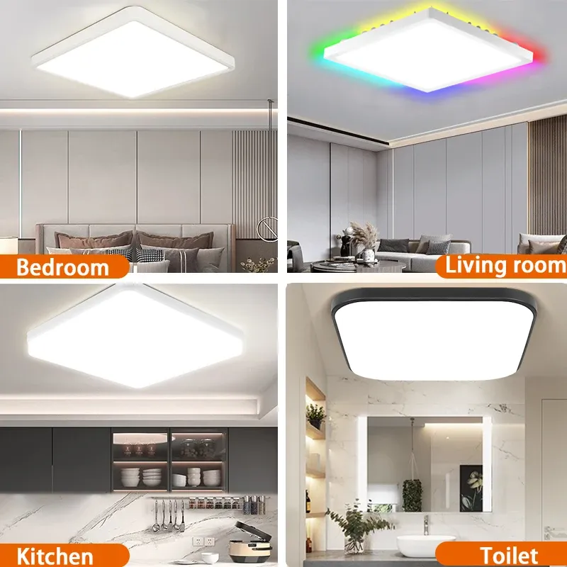 DHgate.com:40/50/60W Modern Square LED Ceiling Light Panel for Indoor ...