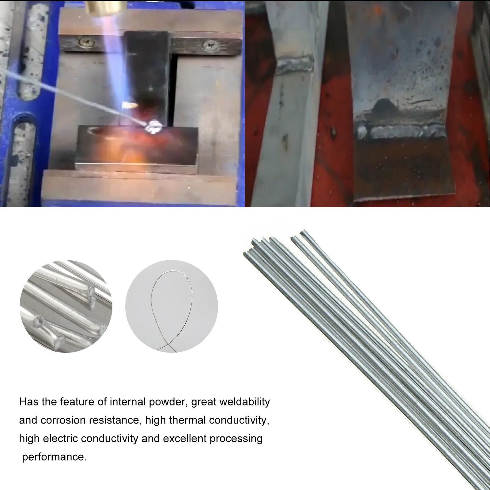 6 mm and 2 mm Aluminum Welding Rods 10 or Low Temperature Aluminum ...