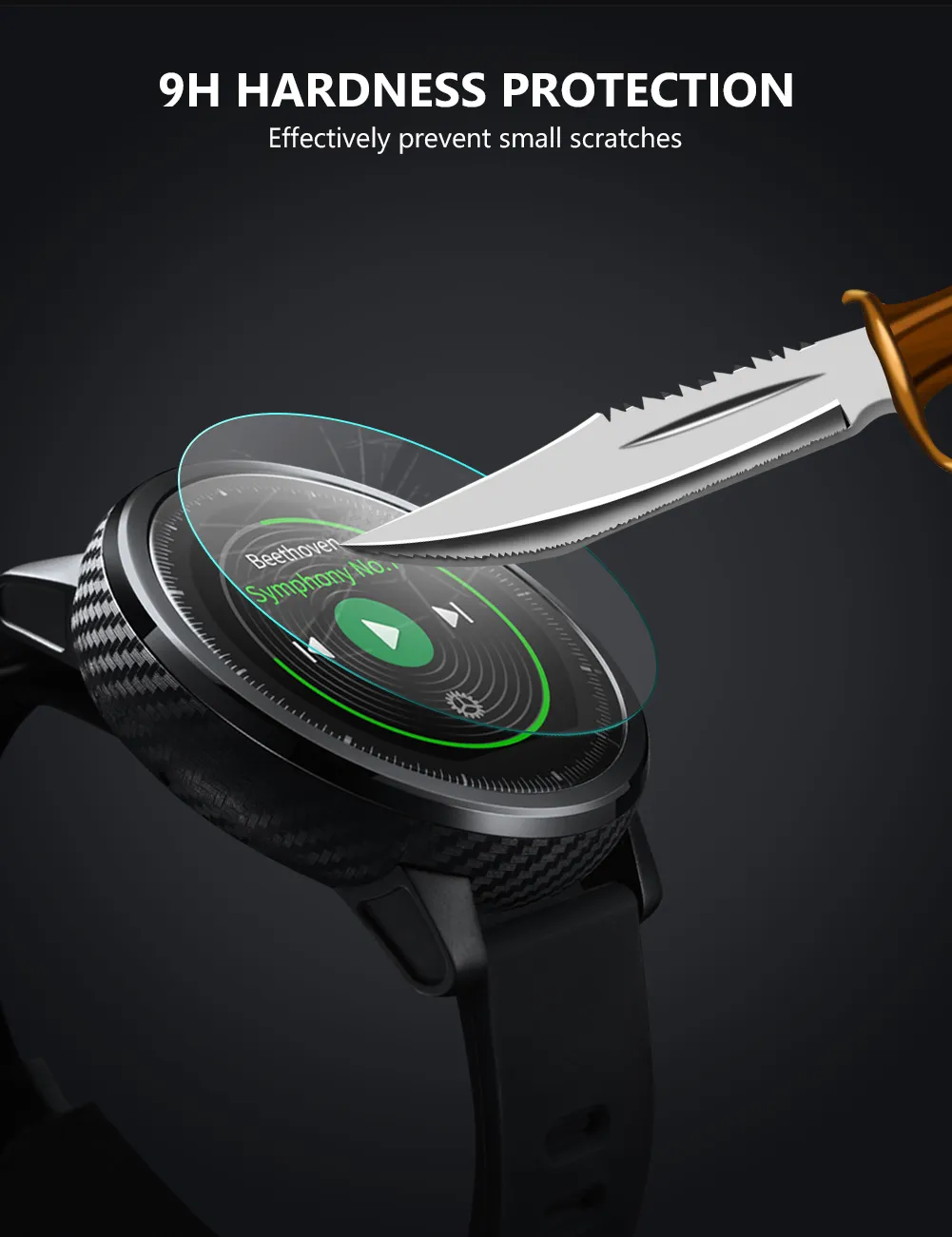 Full Size Round Watch Tempered Glass Screen Protector Film Diameter 23 ...