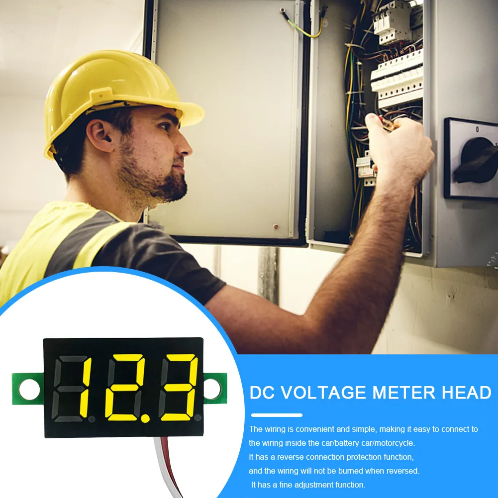 Mini Digital ampere meter and voltmeter Module with 2 Wires, 0.28 Inch ...