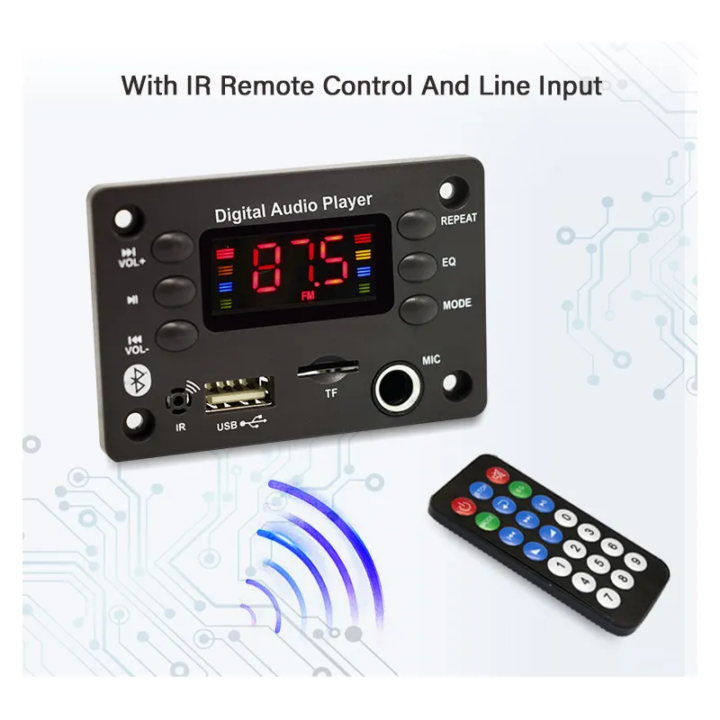 Bluetooth MP3 WMA WAV APE Decoder Board Hands-Free Car Audio Player w ...