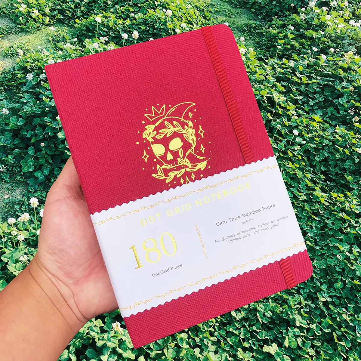 DHgate.com:Crown Skull Dotted Notebook: 180gsm Waterproof Bamboo Paper ...