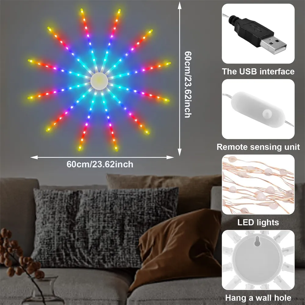 RGB LED Firework Lights: Dreamy DIY Decor, Remote Controlled Fairy ...