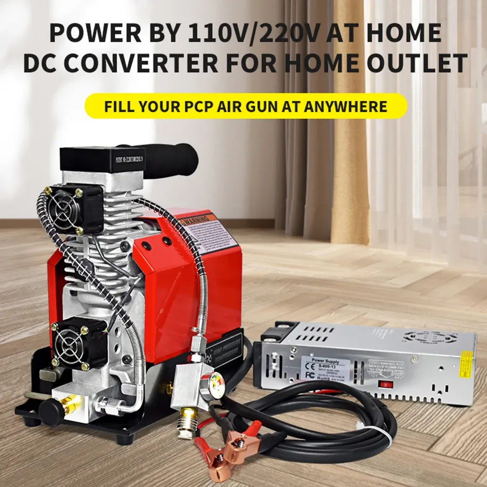 GX-CS2 300Bar 4500Psi PCP Air Compressor 12V Portable High Pressure ...