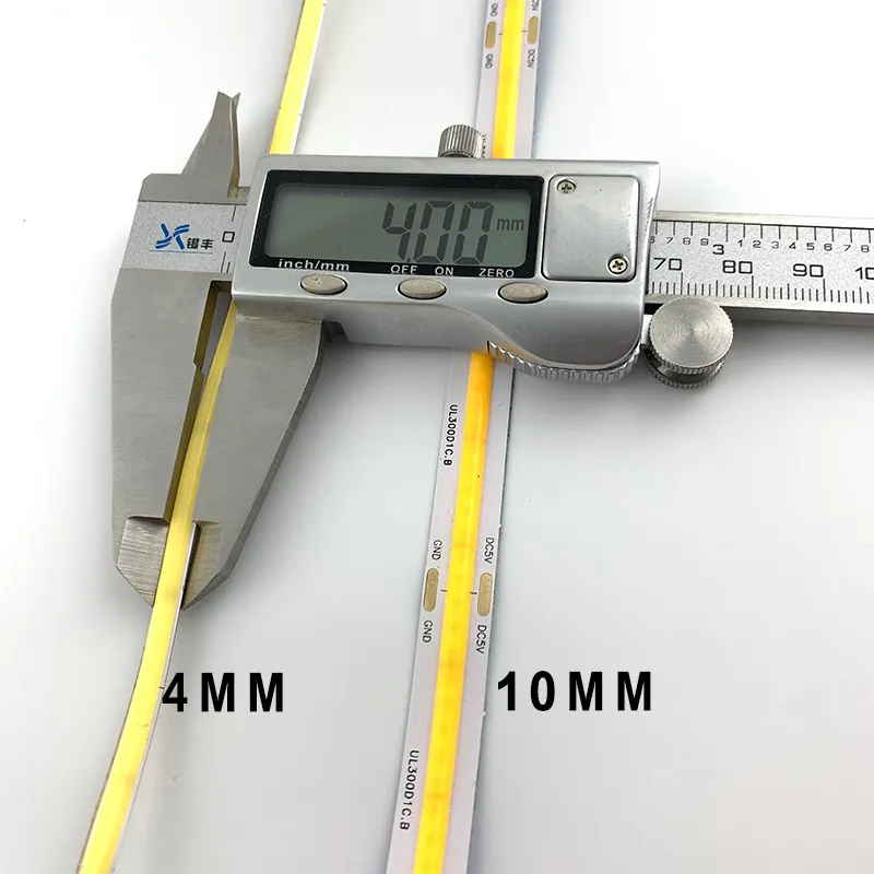 Flexible COB cob led strip lights Bar Tape Lighting - 4mm, 12V, 480 ...