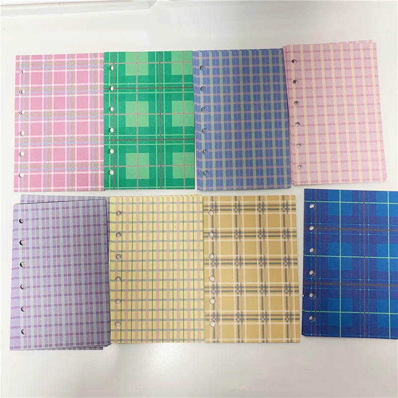 A7 Gradient Grid Paper Refill - 80 Sheets, Colorful Loose-leaf, Line ...