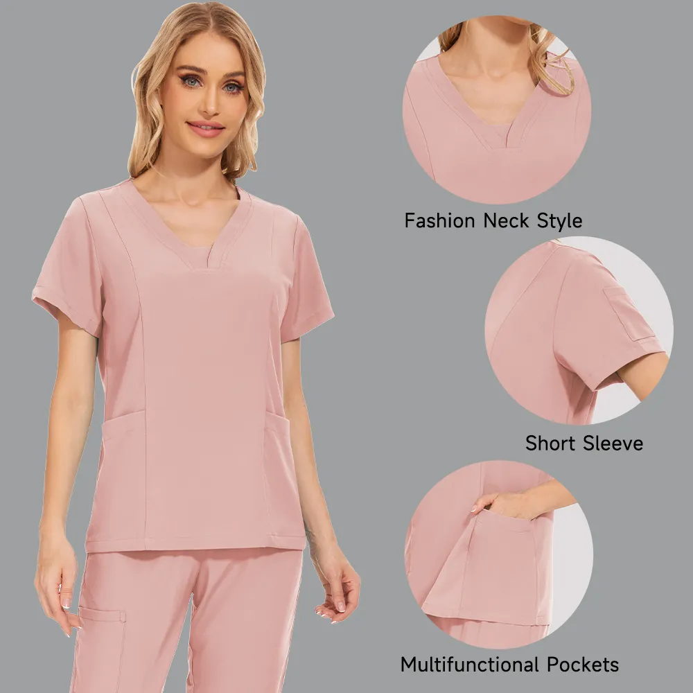 Stretch Fabric Scrubs Set for Nurses and Doctors: Comfortable Workwear ...