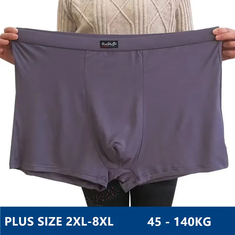 Plus Size Bamboo Fiber Men's Boxers - Breathable & Soft Underwear Up to ...