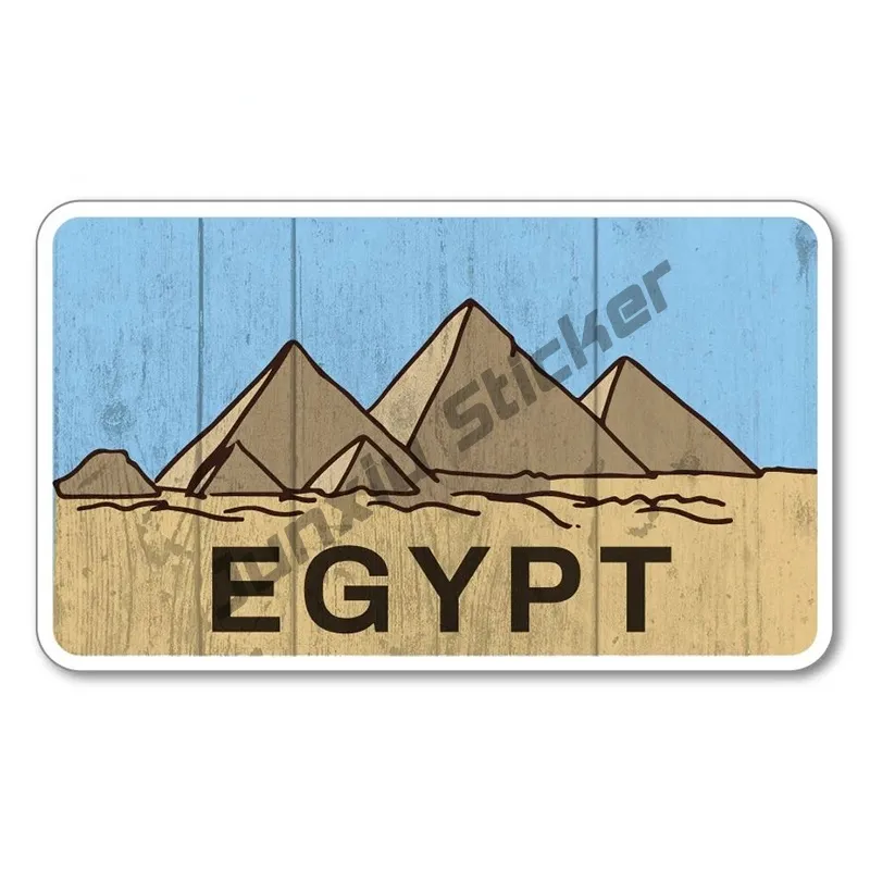 Egypt MAP Flag Decal Sticker Vintage Pyramid, Pharaoh, Desert Camel ...
