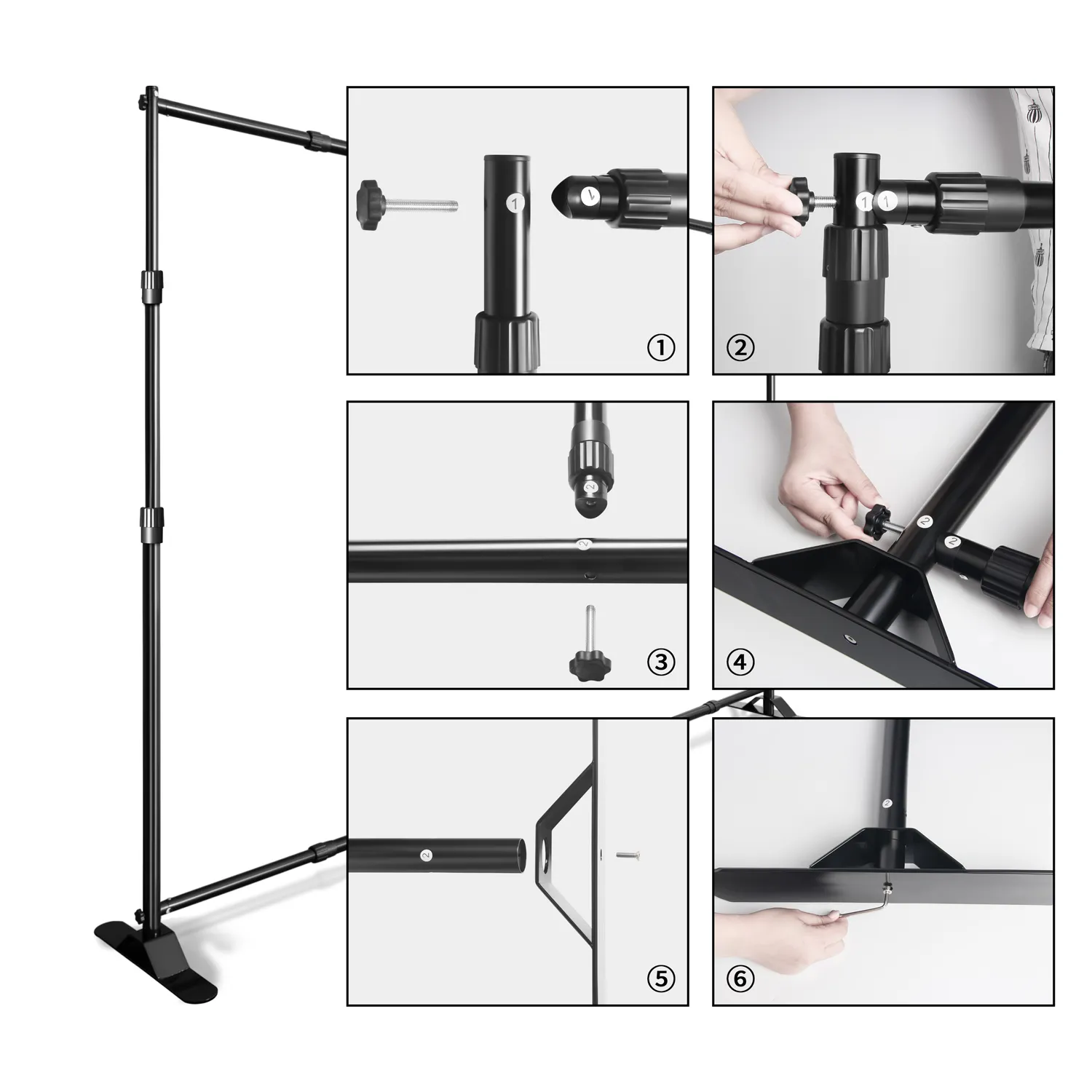 Adjustable Backdrop Support Stand Heavy Duty Telescopic Photo ...