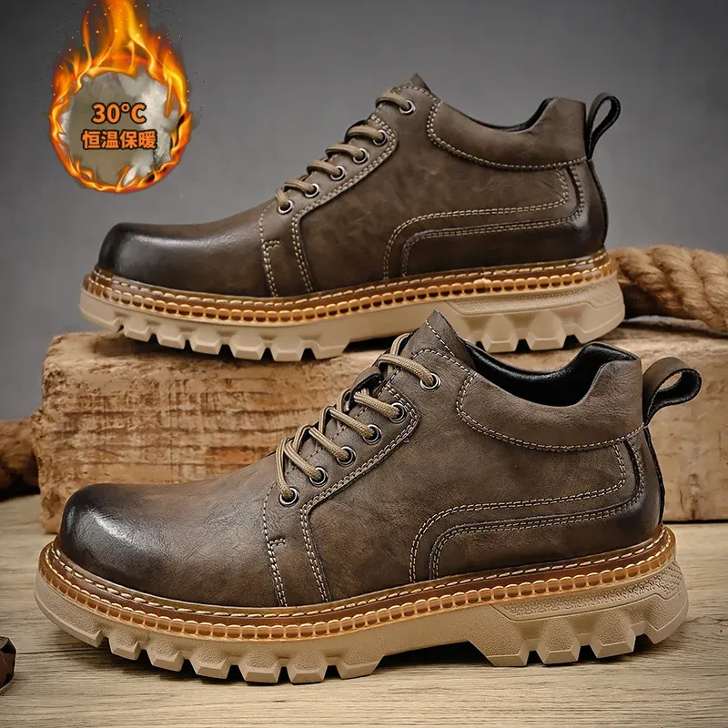 DHgate.com:Mens Premium Leather Short Boots: Stylish Hiking Boots for ...