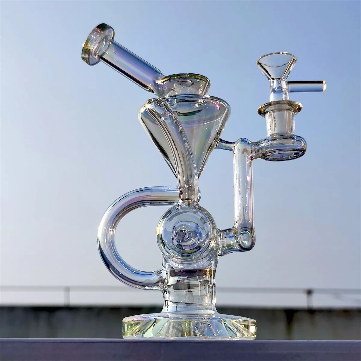 2025 Multi Color Tinted Rainbow 8 Inch Glass Bongs Water Pipe Bong ...
