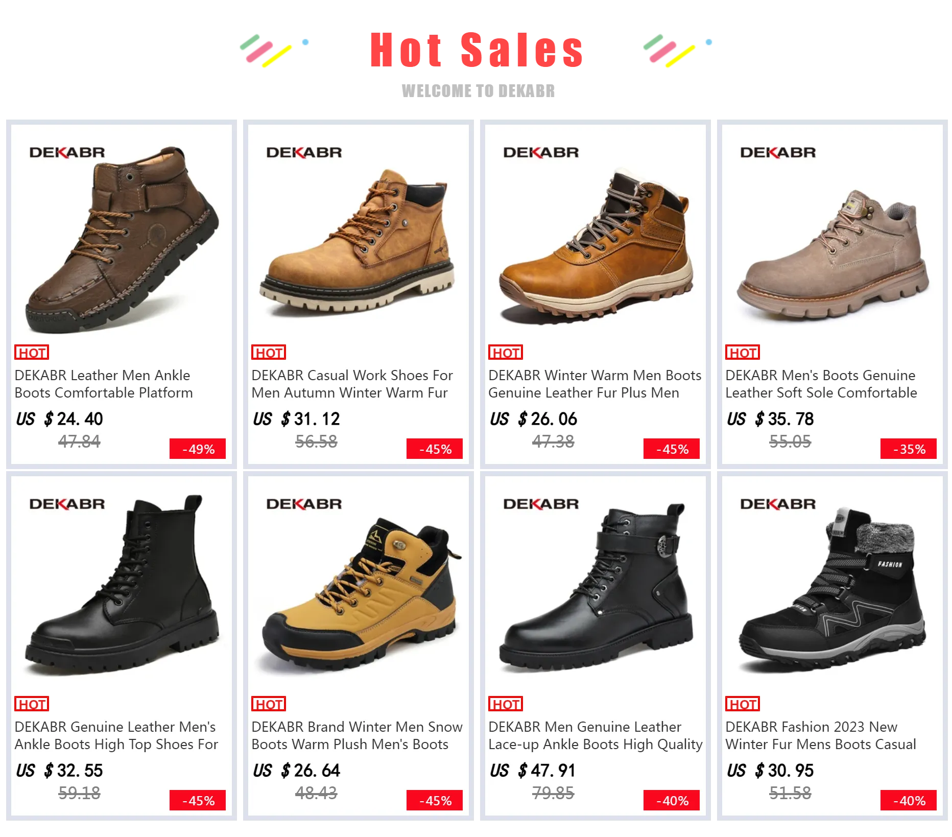 Dekabr Men's Cow Suede Fashion Warm Snow Motorcycle Ankle Boots Vintage ...