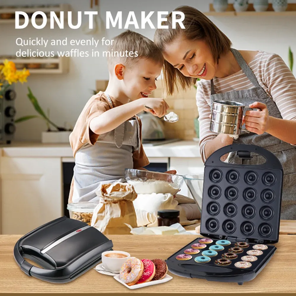 Electric Donut Maker - 16 Capacity, Non-Stick, 220V - Perfect for Kids ...