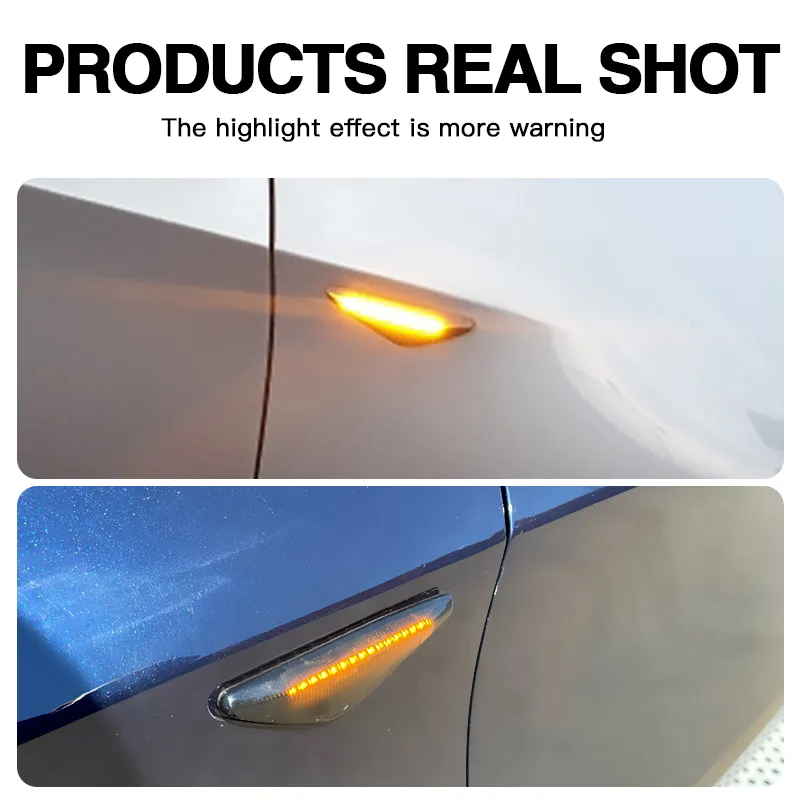 2x Dynamic LED Indicator Side Marker Signal Accessories for BMW X5 E70 ...