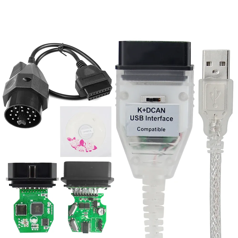 K+CAN Tool Car Diagnostic USB Interface Cable FTDI FT232RL With 20PIN ...