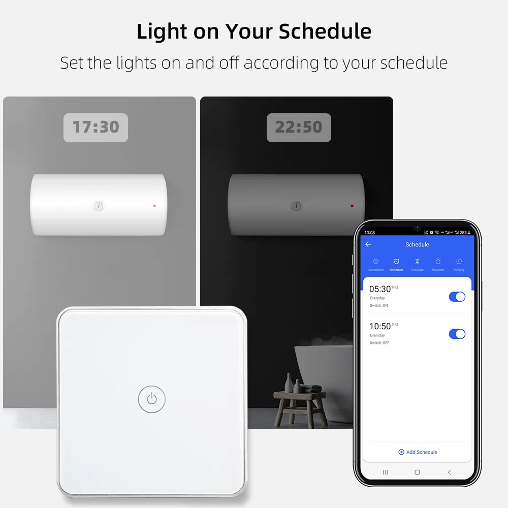 30A 6600W Smart WiFi Boiler Water Heater Switch: Remote Control, Works ...
