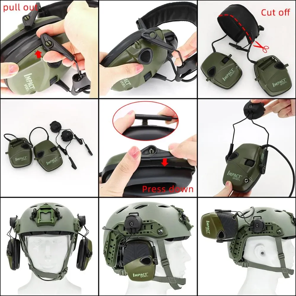 Tactical Helmets Headset Adapter Kit Durable Rail Mount For Headset ...