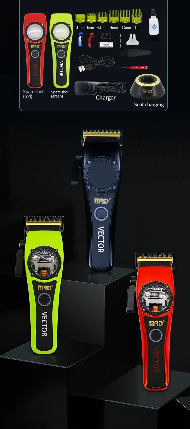 MRD Hair Clipper Machine Emperor HC999 Professional Electric Clippers ...