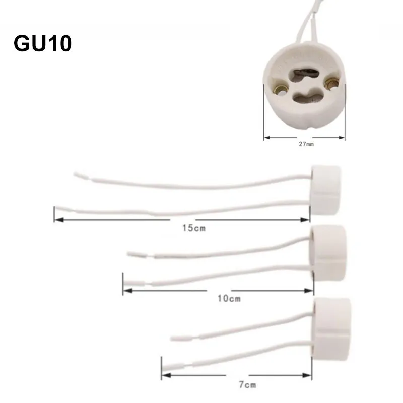 DHgate.com:GU10 MR16 MR11 GU5.3 G4 Lamp Holder Socket Base Adapter Wire (5 Pack):Lights & Lighting